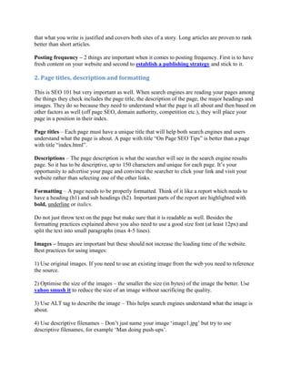 5 on page seo techniques | PDF