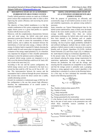 optimization of the managed electrical energy within a hybrid renewable ...