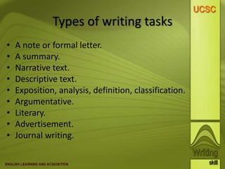 "Writing Skill" | PPTX