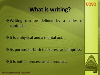"Writing Skill" | PPTX