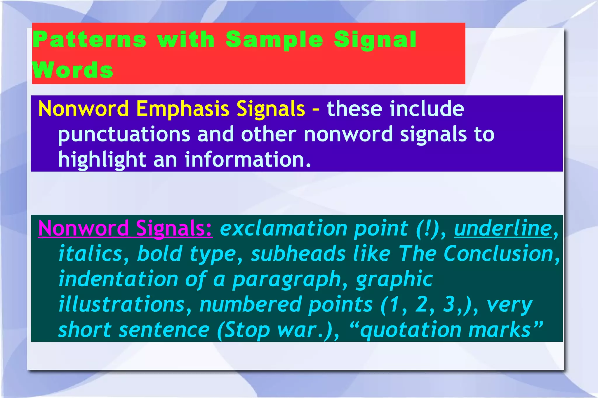 5 Organizational Patterns In Paragraphs | ODP