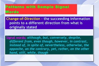 5 Organizational Patterns In Paragraphs | ODP