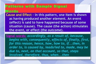 5 Organizational Patterns In Paragraphs | ODP