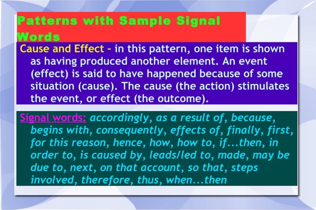5 Organizational Patterns In Paragraphs | PPT