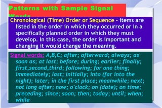 5 Organizational Patterns In Paragraphs | ODP