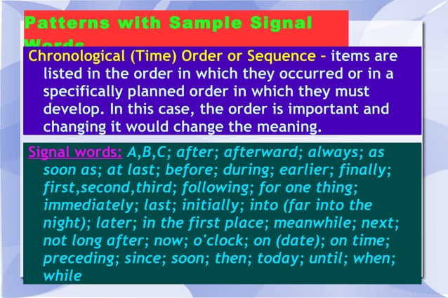 5 Organizational Patterns In Paragraphs | PPT