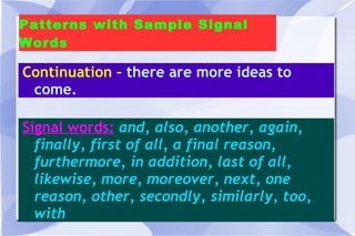 5 Organizational Patterns In Paragraphs | ODP