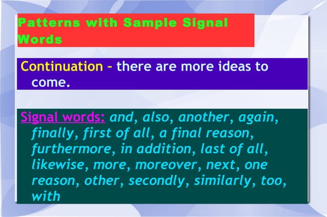 5 Organizational Patterns In Paragraphs | PPT