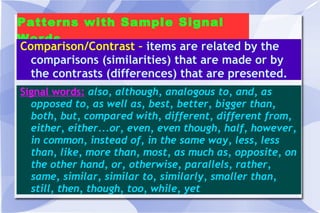 5 Organizational Patterns In Paragraphs | ODP