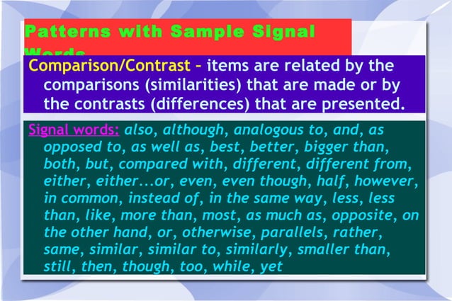 5 Organizational Patterns In Paragraphs | PPT