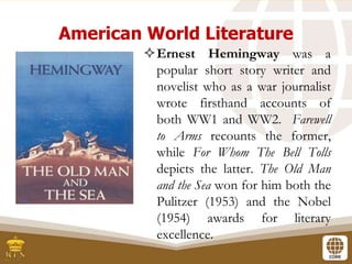 5_Overview_Selected_Writers_from_World_Literature.pptx | Poetry | Books ...