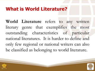 5_Overview_Selected_Writers_from_World_Literature.pptx | Poetry | Books ...