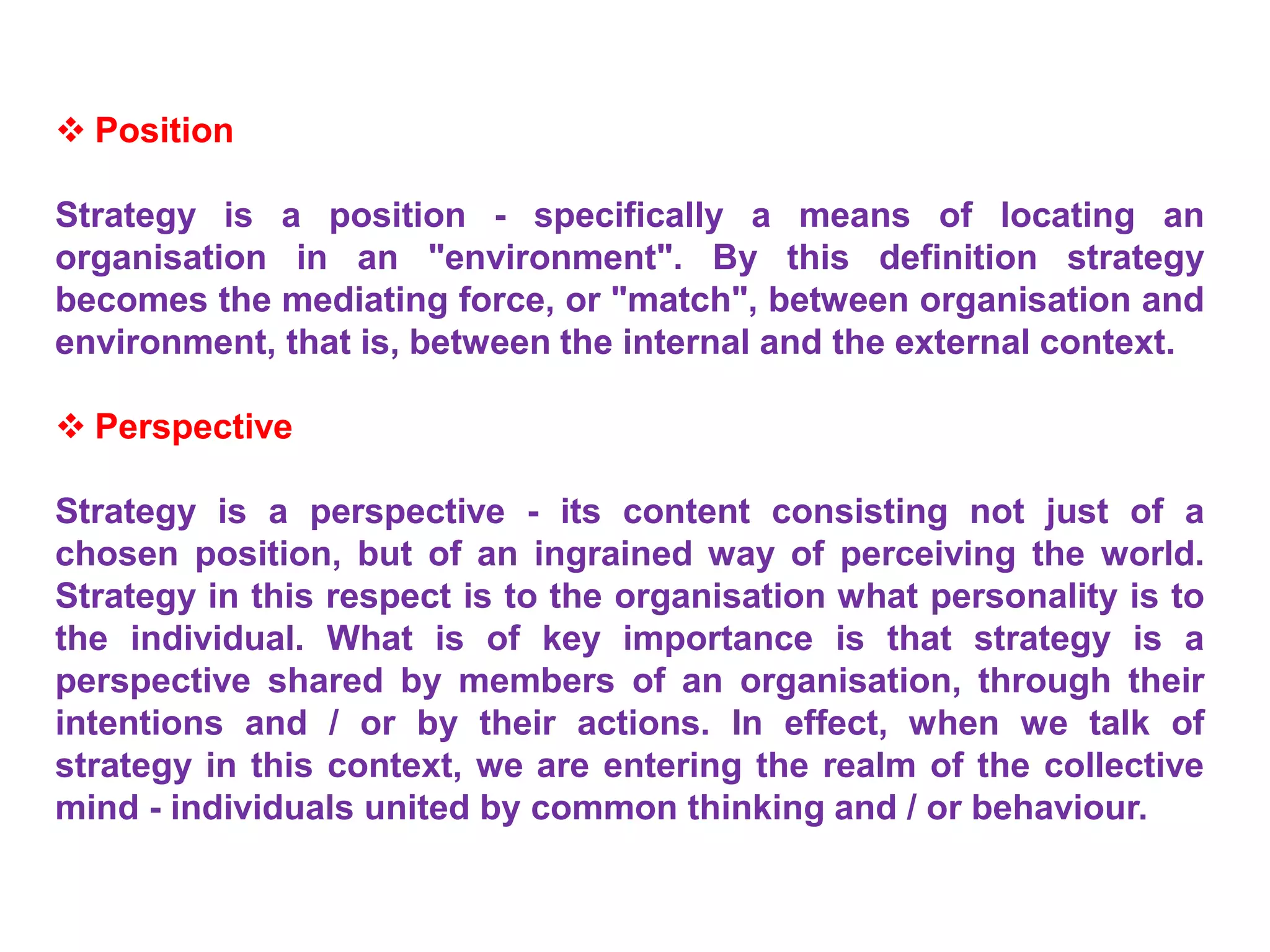 Mintzberg's 5P's of Strategy | PPTX