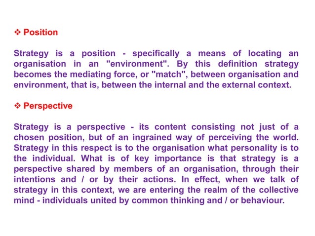 Mintzberg's 5P's of Strategy | PPTX