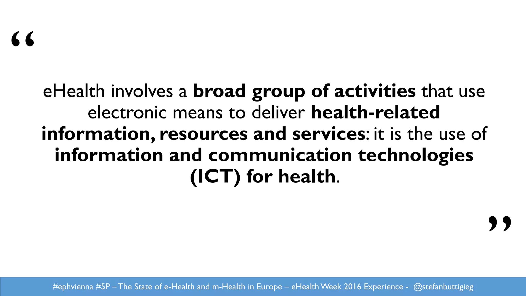 The State of mHealth and eHealth in Europe | PPT