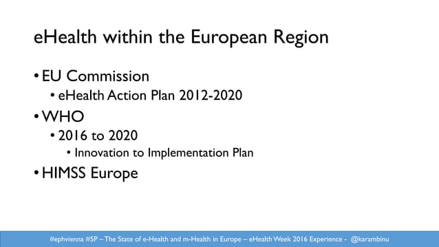The State of mHealth and eHealth in Europe | PPT