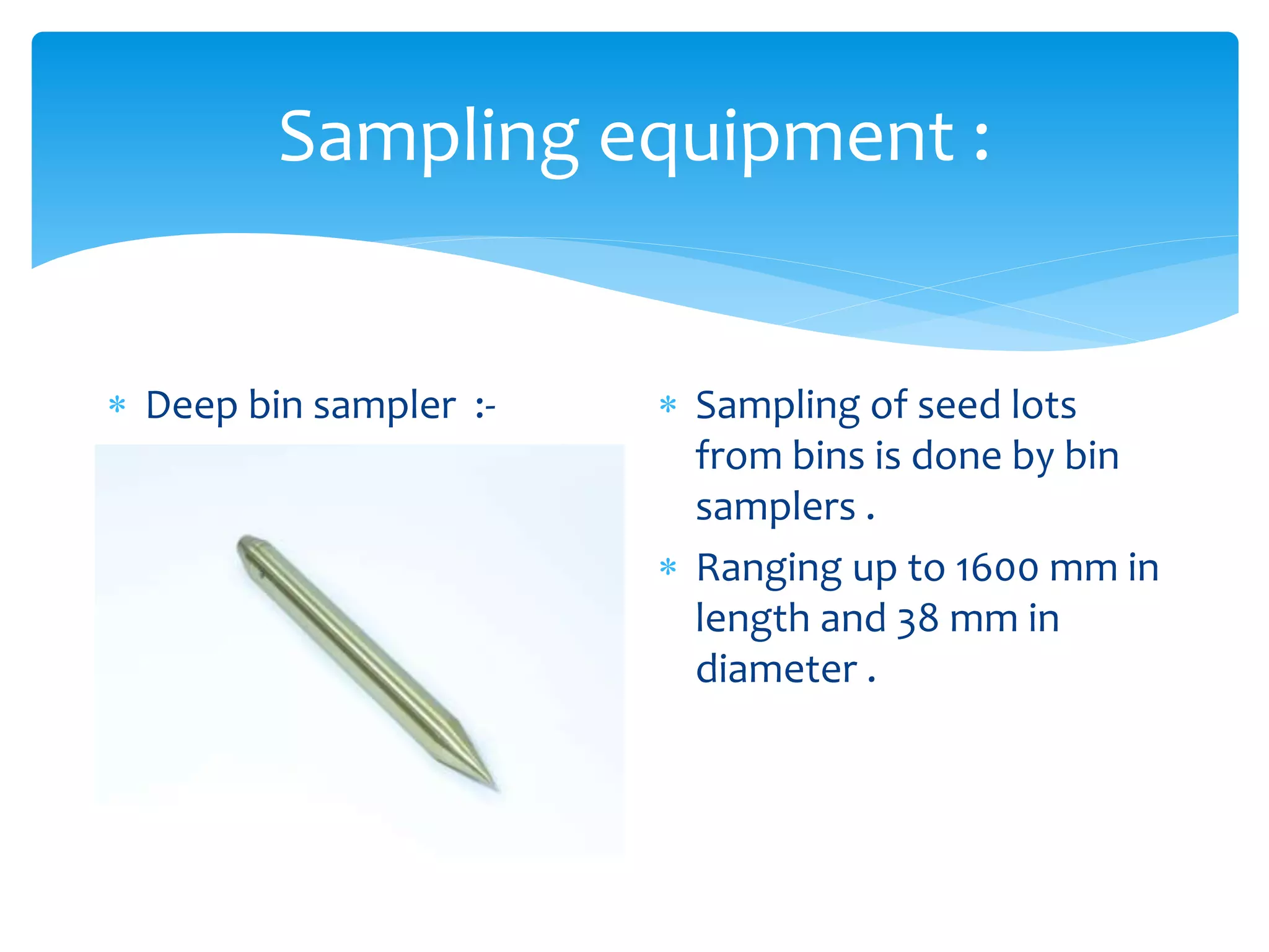 Seed sampling and testing | PPTX