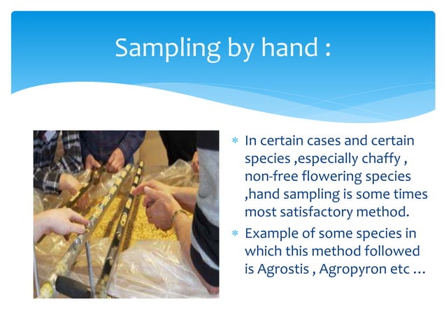 Seed sampling and testing | PPTX | Agriculture | Industries
