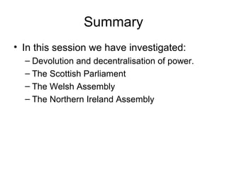 Devolution and the decentralisation of power | PPT