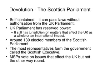 Devolution and the decentralisation of power | PPT