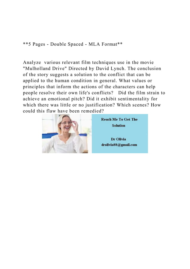 5 Pages - Double Spaced - MLA FormatAnalyze various r | DOCX