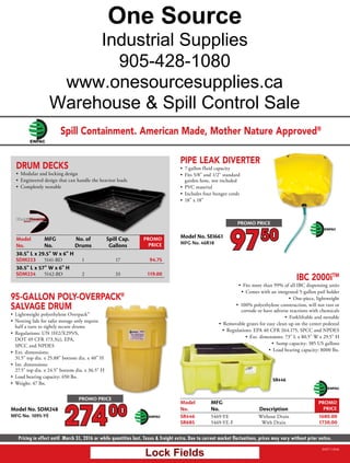 Spill Control Containment & Warehouse Drum Sale | PDF