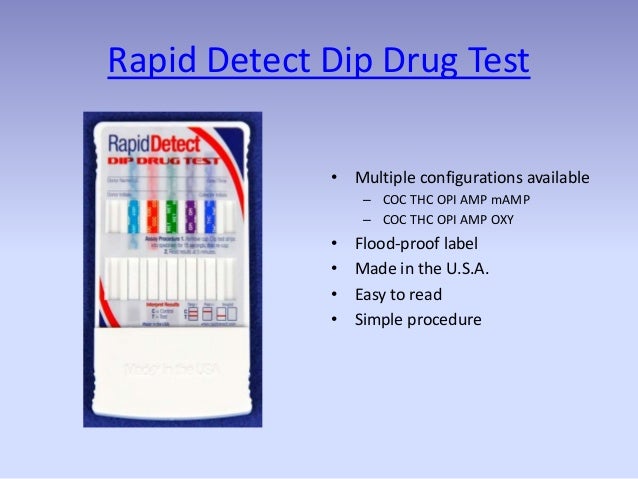 5 Panel Drug Tests - Rapid Detect INC