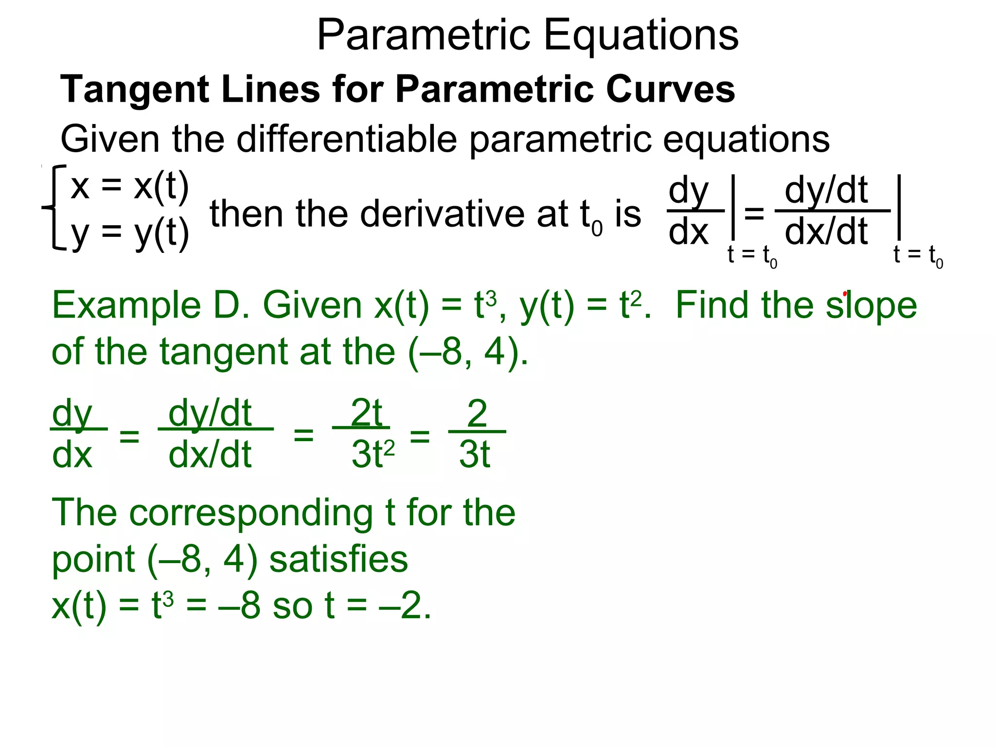 5 parametric equations, tangents and curve lengths in polar coordinates ...