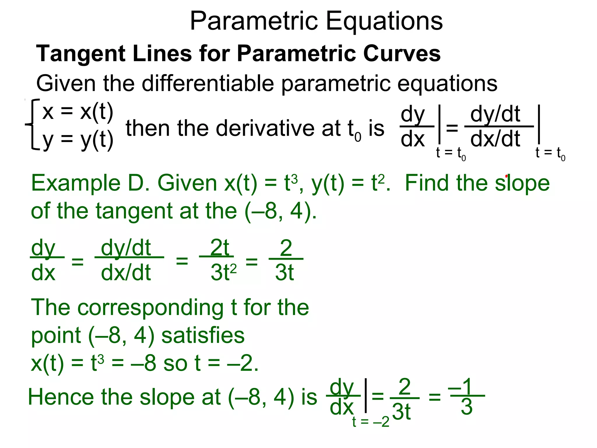 5 parametric equations, tangents and curve lengths in polar coordinates ...