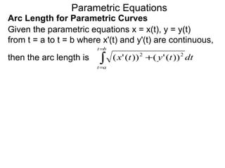 5 parametric equations, tangents and curve lengths in polar coordinates ...