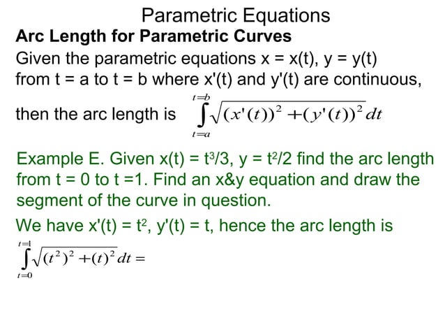 5 parametric equations, tangents and curve lengths in polar coordinates ...