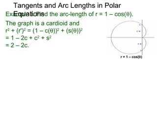 5 parametric equations, tangents and curve lengths in polar coordinates ...