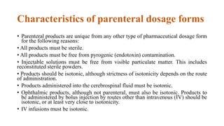 5 Parenteral preparations; Formulation and packaging.pdf