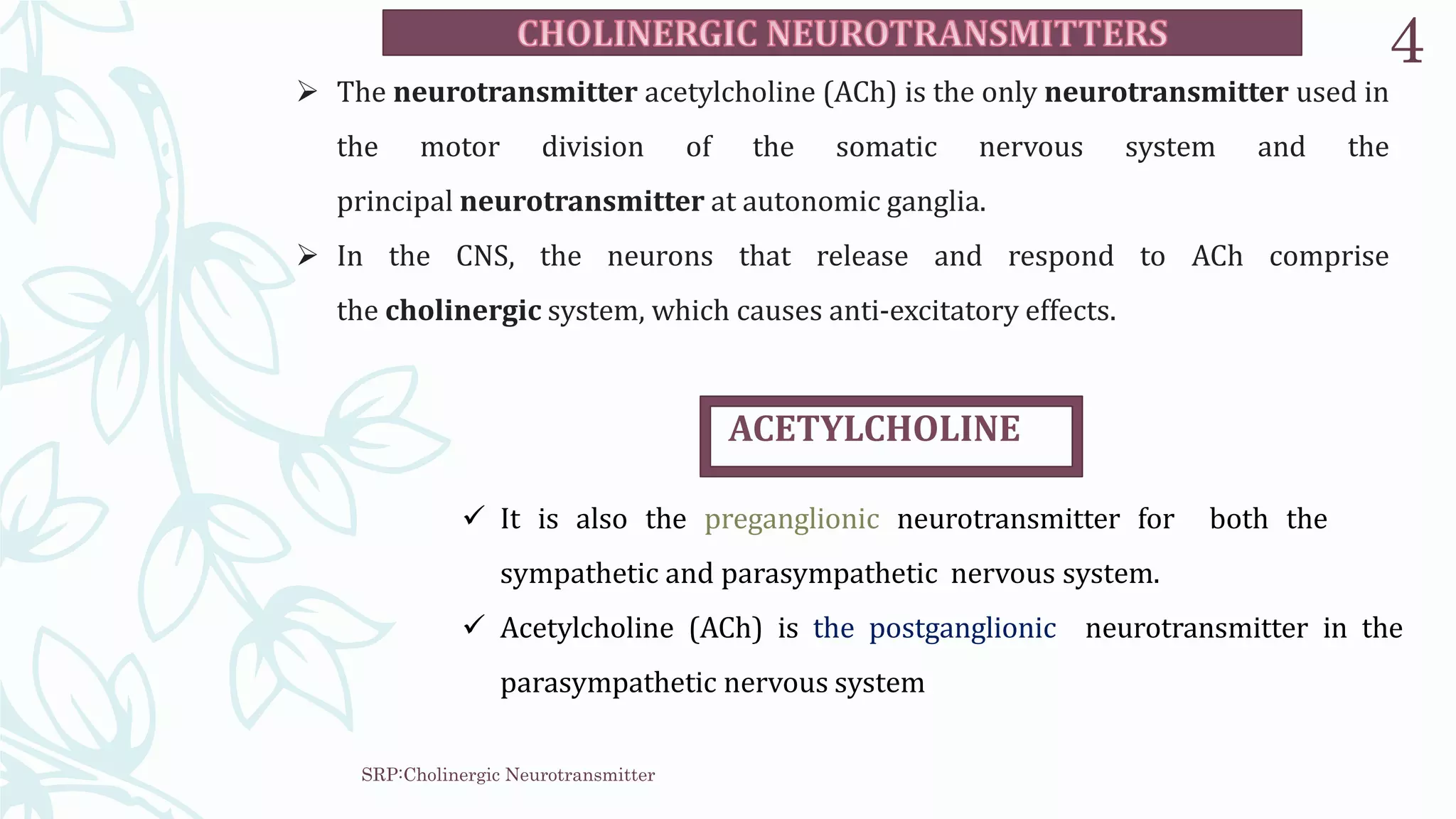 UNIT III_cholinergic neurotransmitter agonist | PPTX