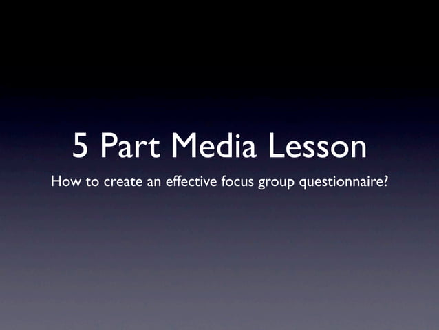 5 part lesson | PPT