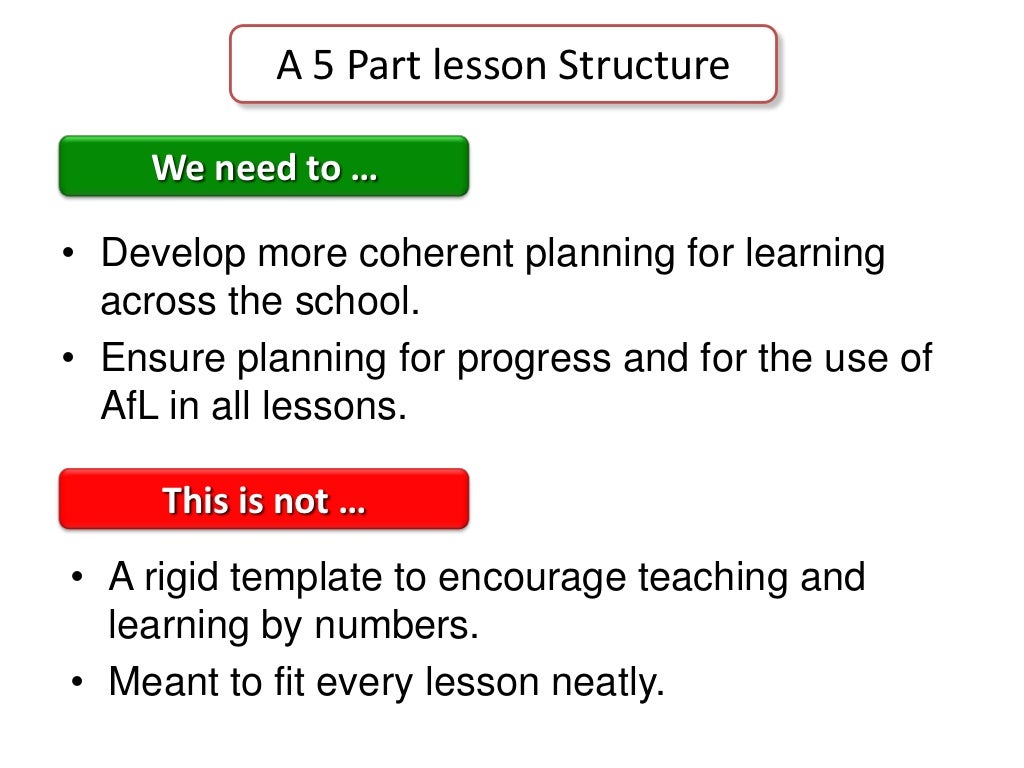 5 part lesson structure