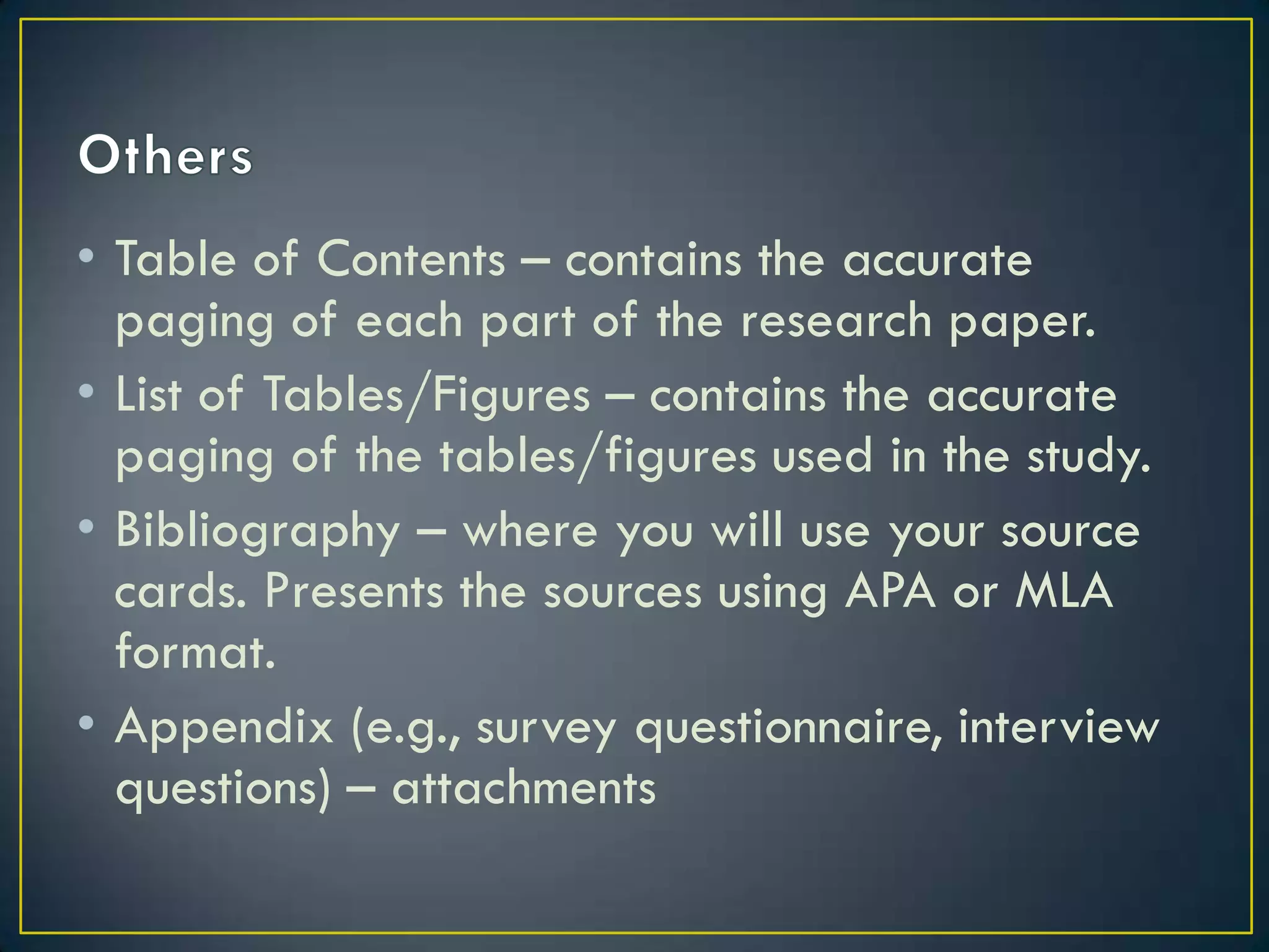 5 parts of research paper | PPTX