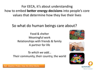 The Synovate ‘values’ research and its application at EECA | PPTX