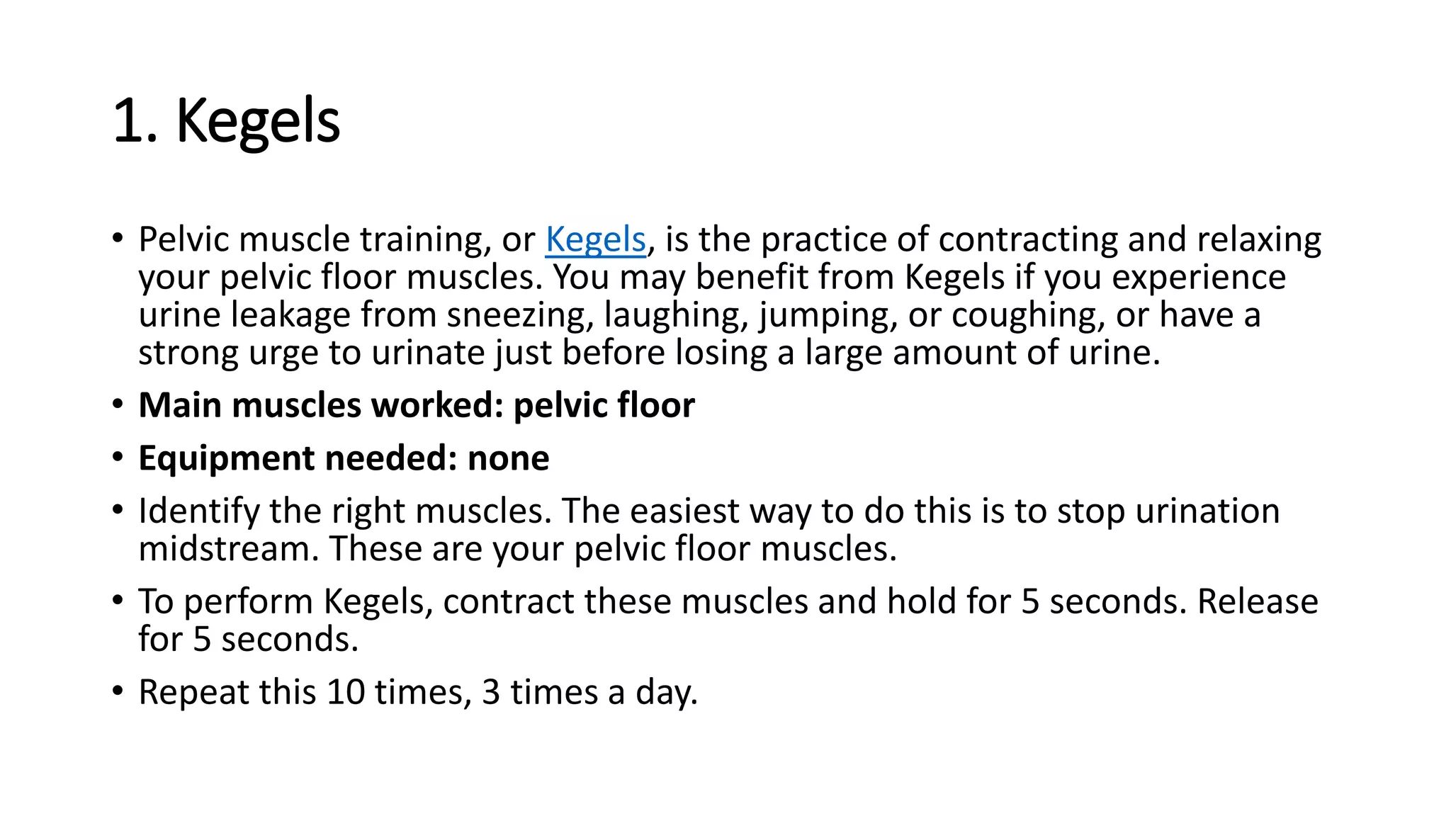 5 pelvic floor exercises for women | PPTX