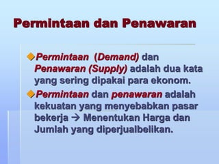 5 penawaran dan permintaan | PPT