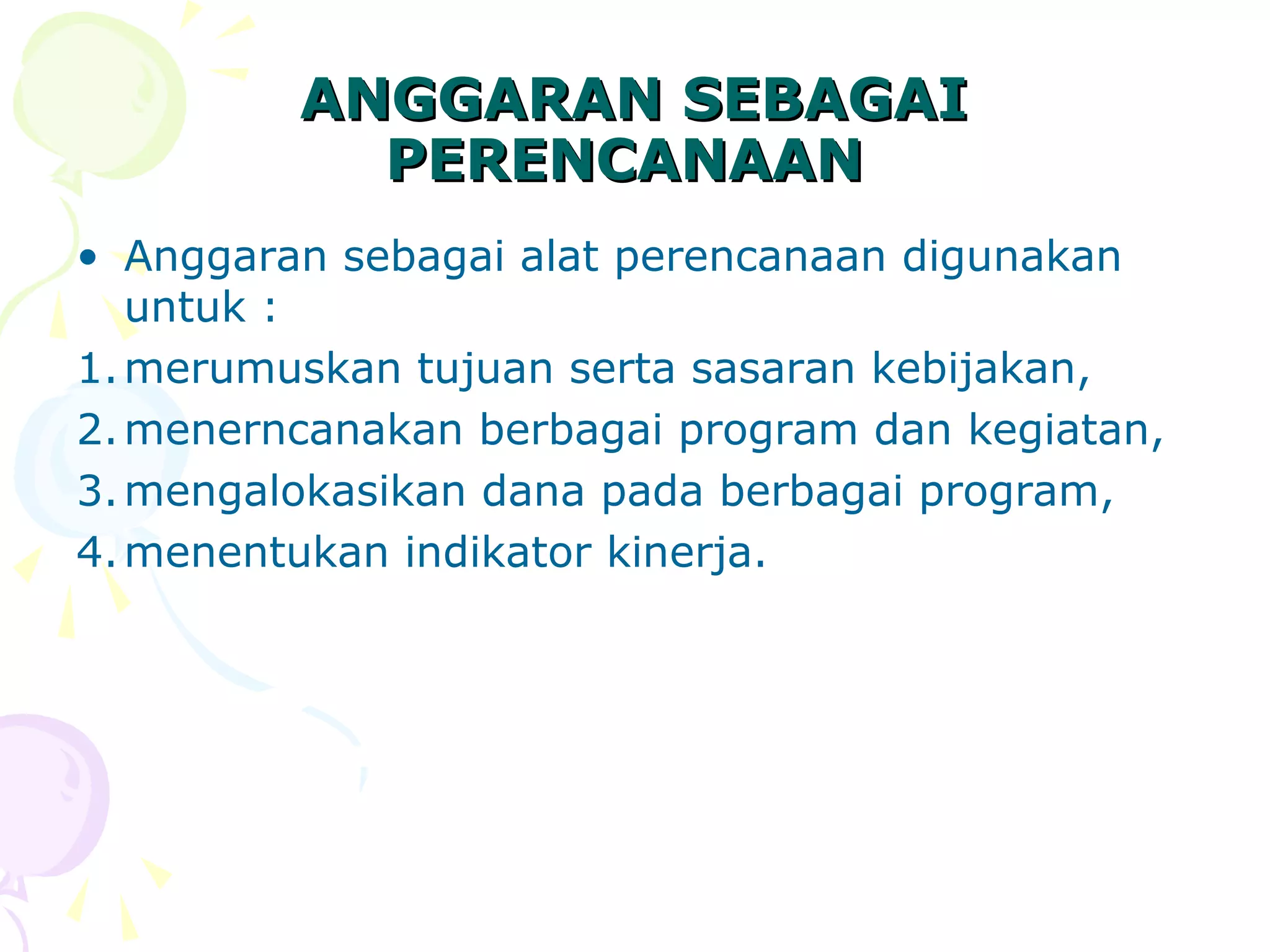 penganggaran sektor publik | PPT