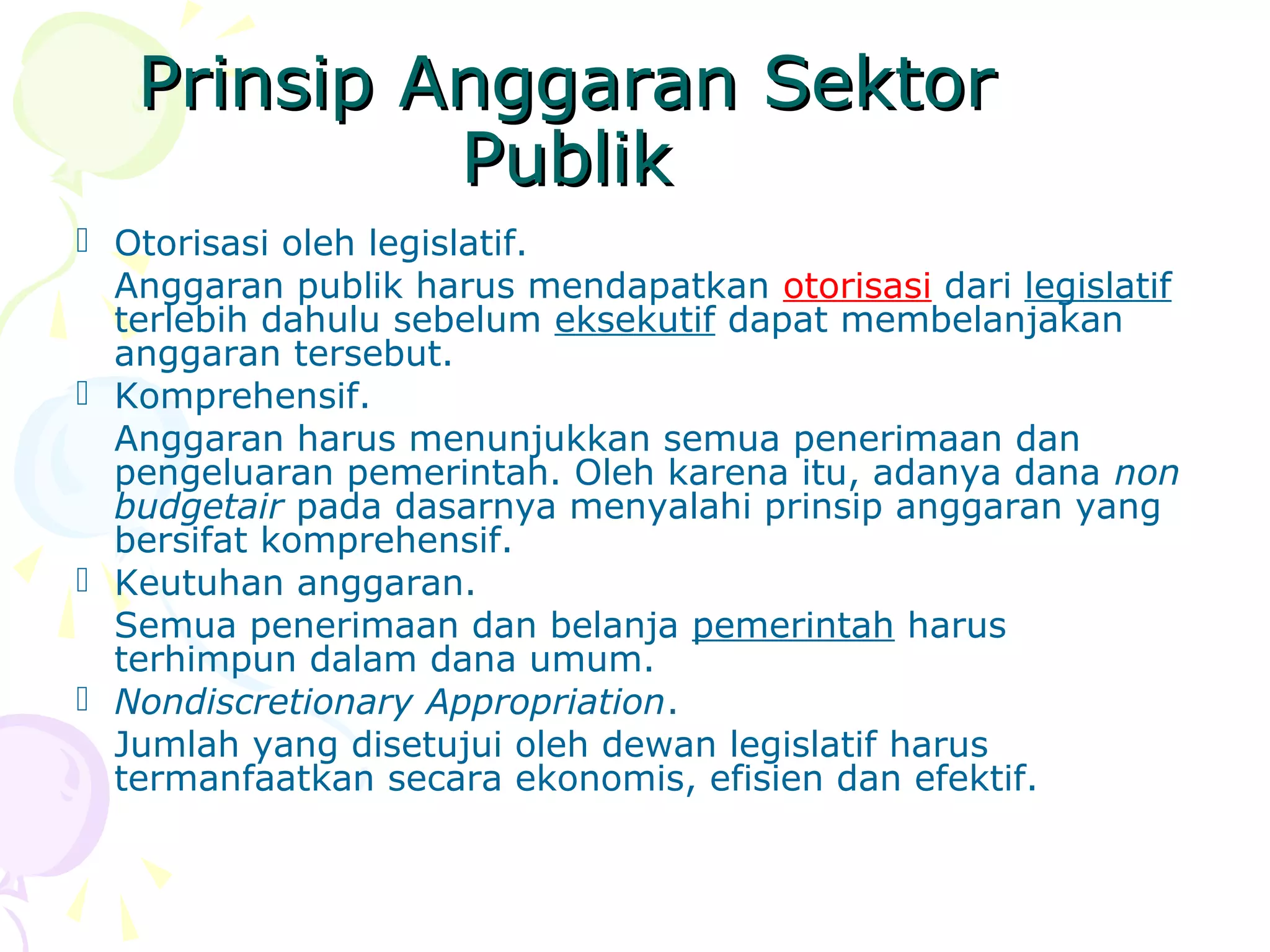 penganggaran sektor publik | PPT