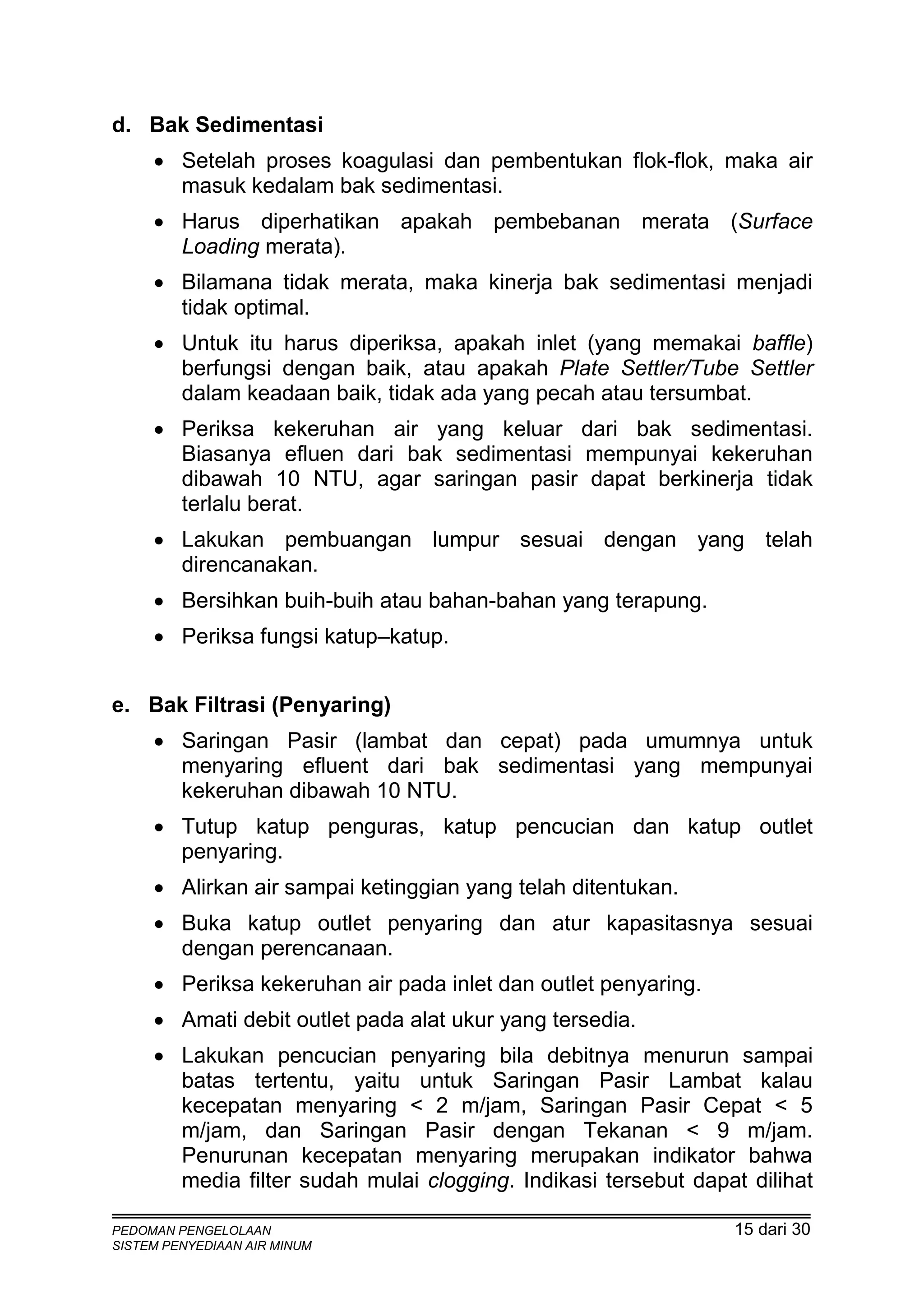 Pedoman Pengelolaan Sistem Penyediaan Air Minum | PDF