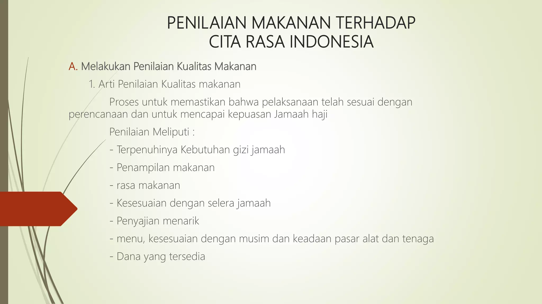 Penilaian Makanan terhadap Cita Rasa Indonesia | PPTX