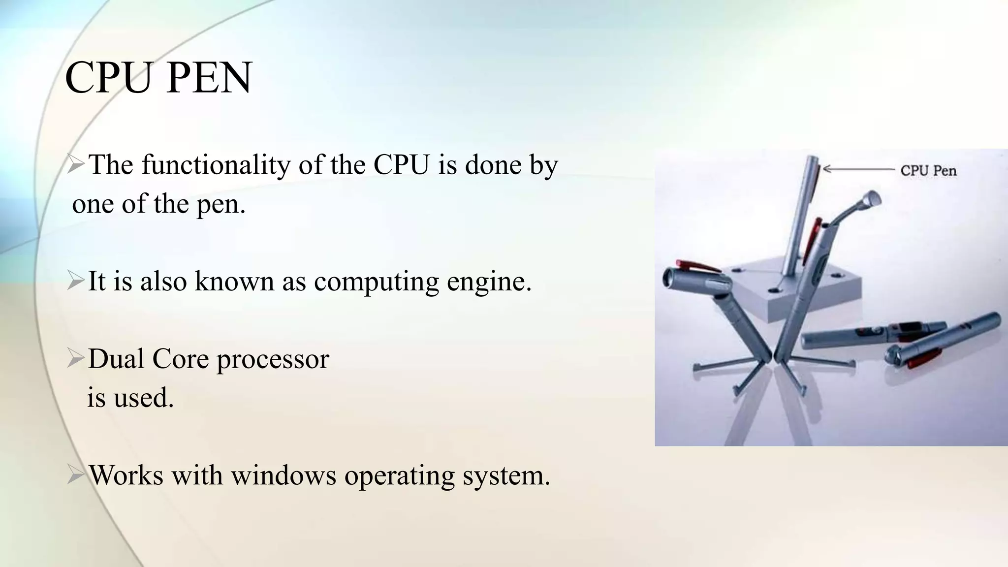 5 pen pc technology | PPTX | Computer Peripherals | Computing