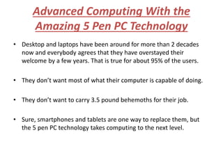 5 pen pc technology | PPT