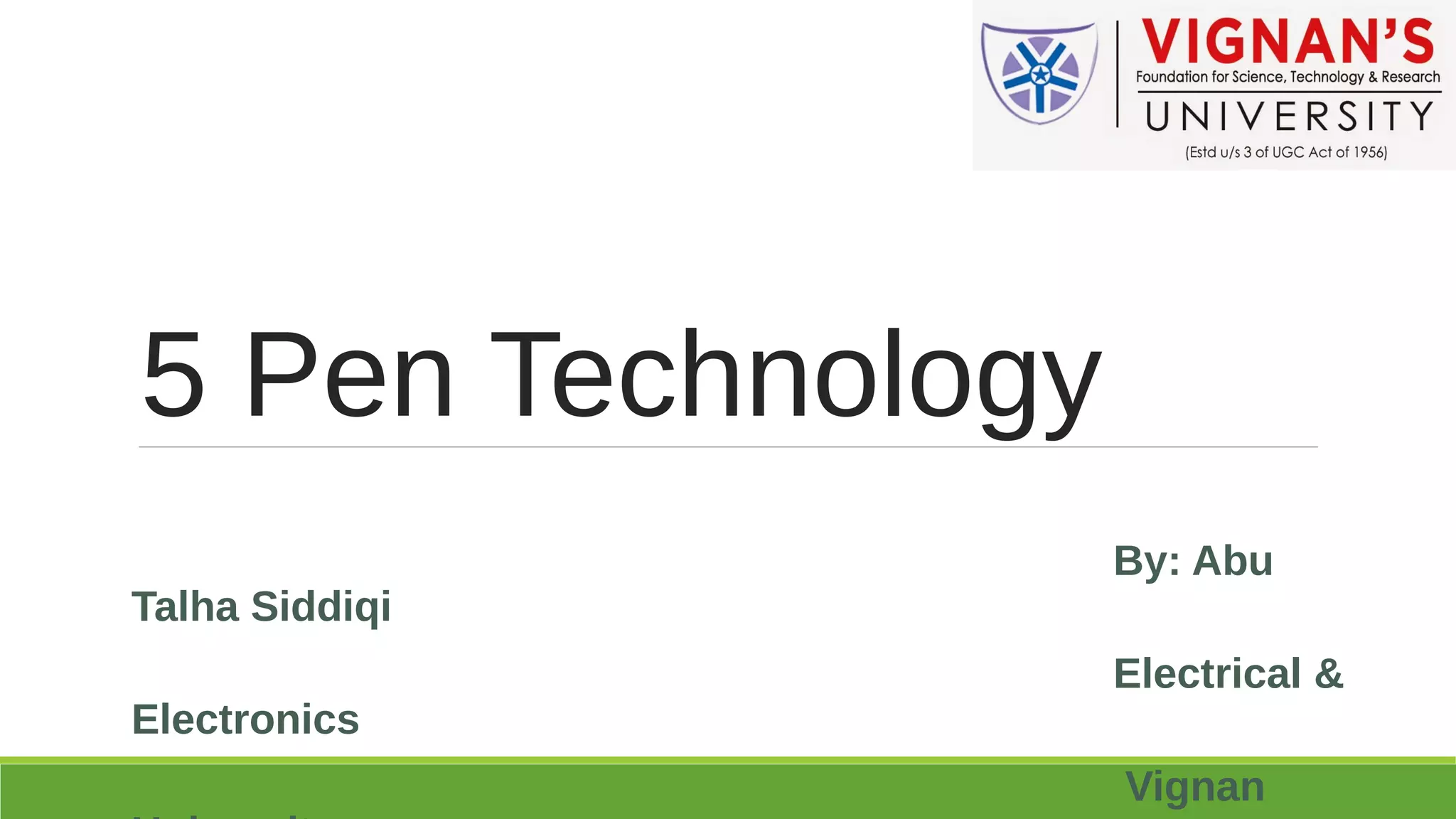 5 pen technology \ | PPT