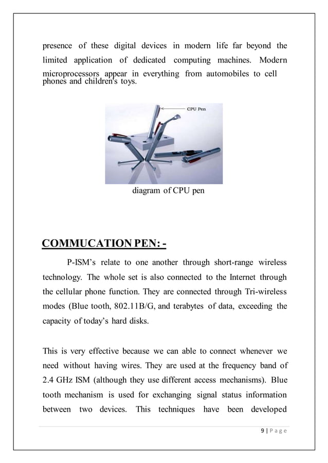 5 pen technology documentation | DOCX