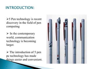 5 pen technology ppt | PPT