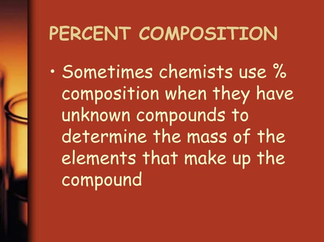 5) PERCENT COMPOSITION.ppt Empirical formula calculation | PPT